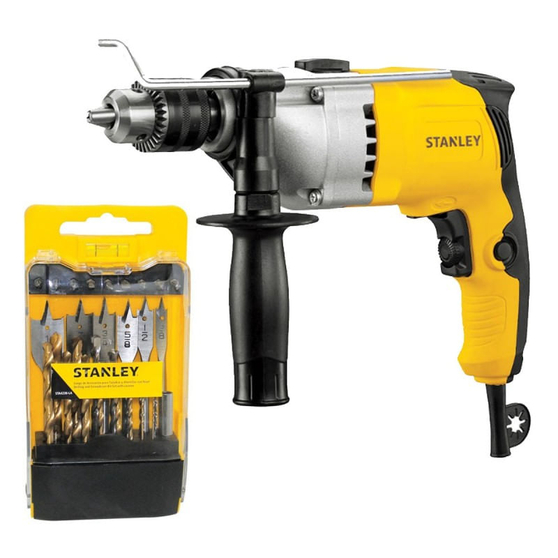 Taladro Stanley Percutor 1/2" 800W + Set Brocas X33 Pza (Sta4236 ...