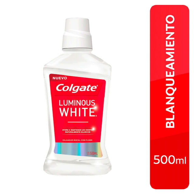 Enjuague Bucal Colgate Luminous White - Frasco 500 ML - Real Plaza
