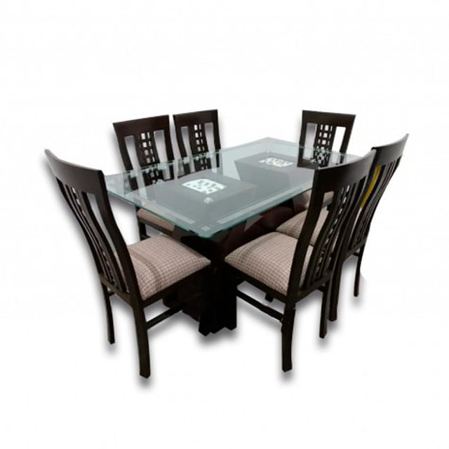 Comedor + 6 Sillas Margarita Beige - Real Plaza