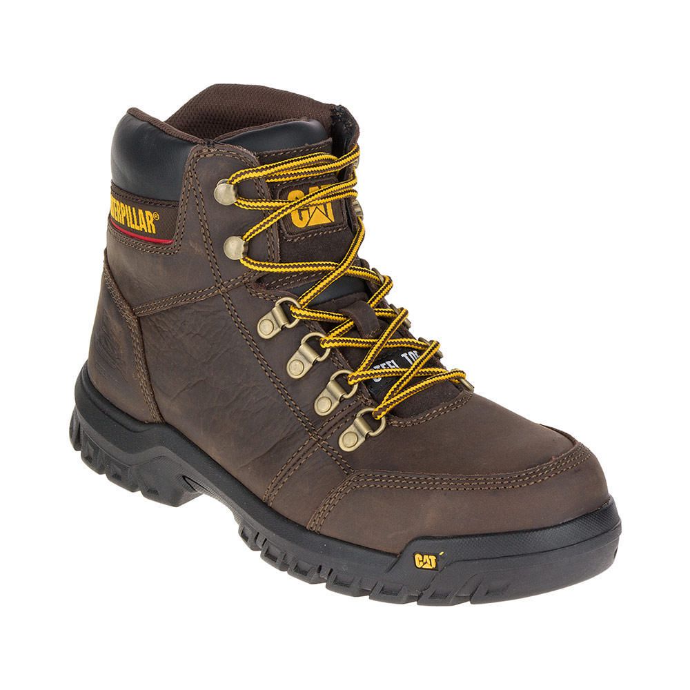 Botines Cat Hombre Outline St P90803 Seal Marrón - Real Plaza