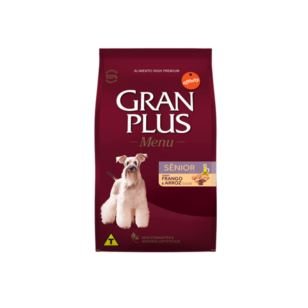 Gran plus comida premium para perro adulto 7+ de pollo y arroz 15Kg ...