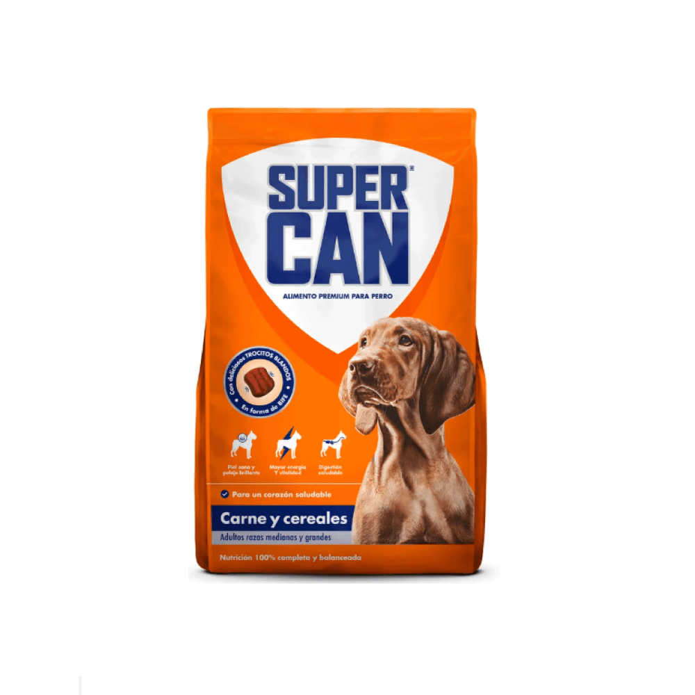 Supercan comida perro adulto de carne y cereales razas medianas y ...
