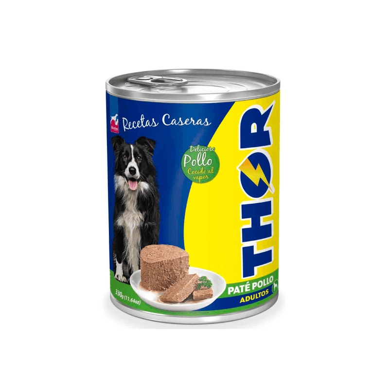 3x2 Thor paté comida para perro adulto de pollo en lata 330g - Real Plaza