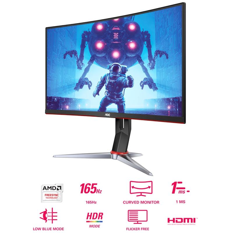 Monitor AOC 32'' FHD Curvo Gaming C32G2E - Real Plaza
