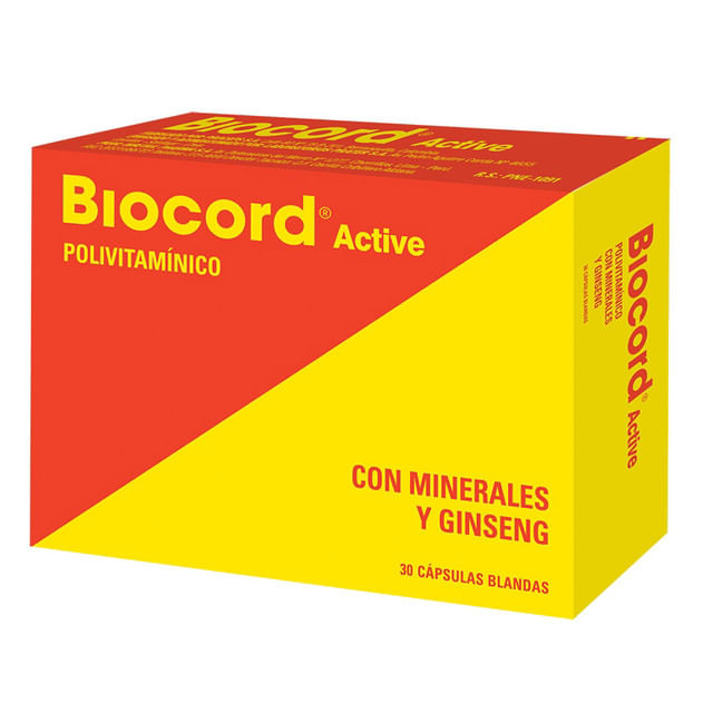 Biocord Active Cápsula Blanda - Caja 30 UN - Real Plaza