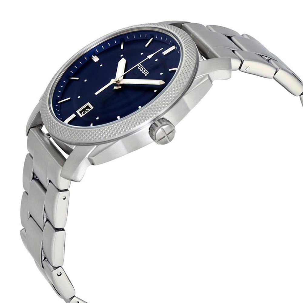 Reloj Fossil Machine FS5340 Acero Inoxidable Plateado Azul - Real Plaza