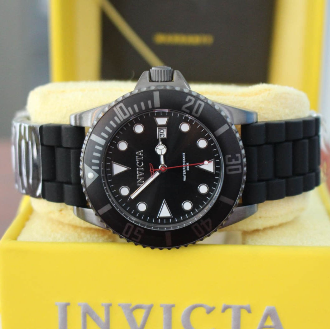 Reloj Invicta Pro Diver 90305 Fecha Acero Inoxidable Correa de Silicona ...