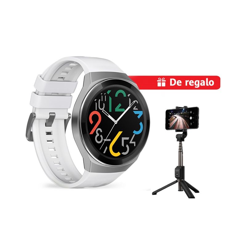 Smartwatch Huawei GT2e Blanco + Trípode Bluetooth - Real Plaza