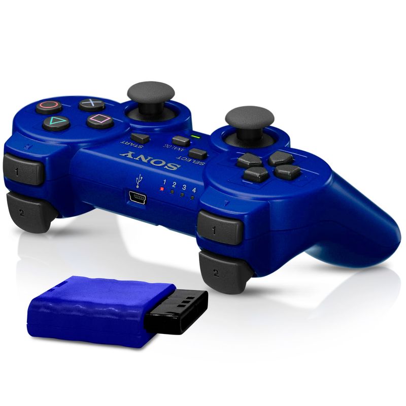 Mando para PS2 Inalámbrico Wireless Azul - Real Plaza