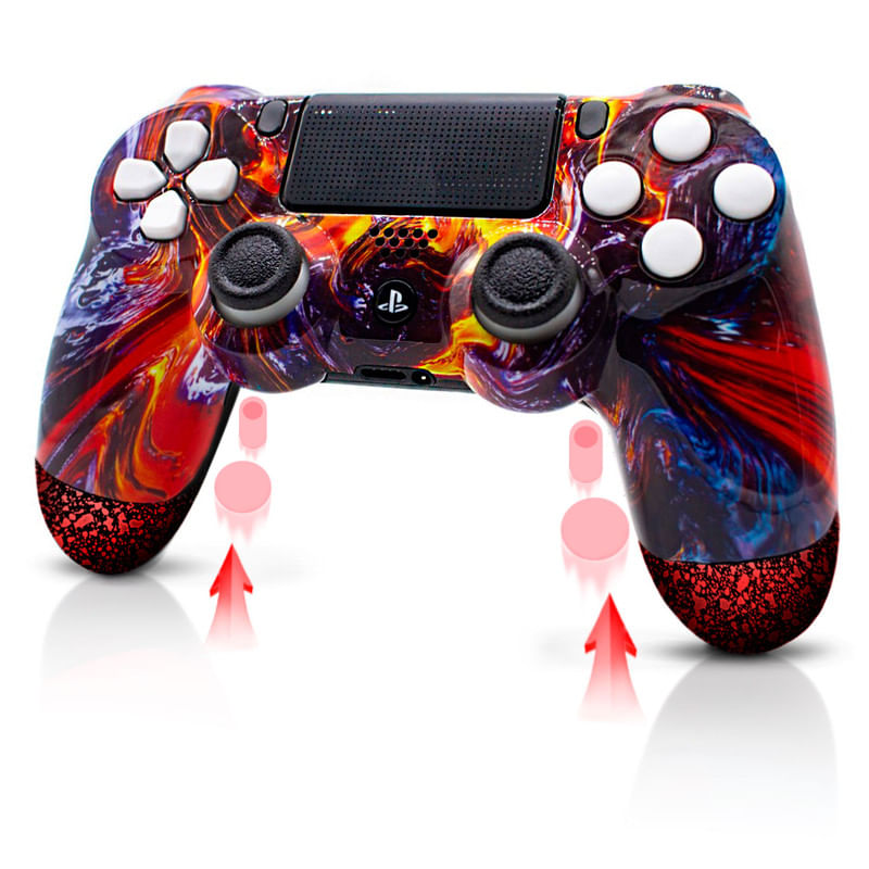 Mando PS4 Personalizado Volcano + Scuf + Topes - Real Plaza
