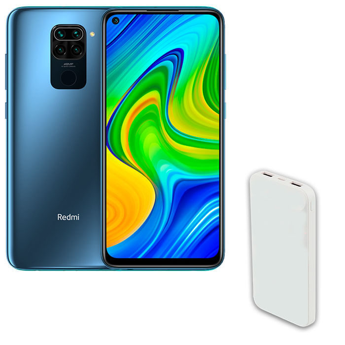 Celular Xiaomi Redmi Note 9 4GB 128GB Gris + PowerBank InOne P9 Blanco ...