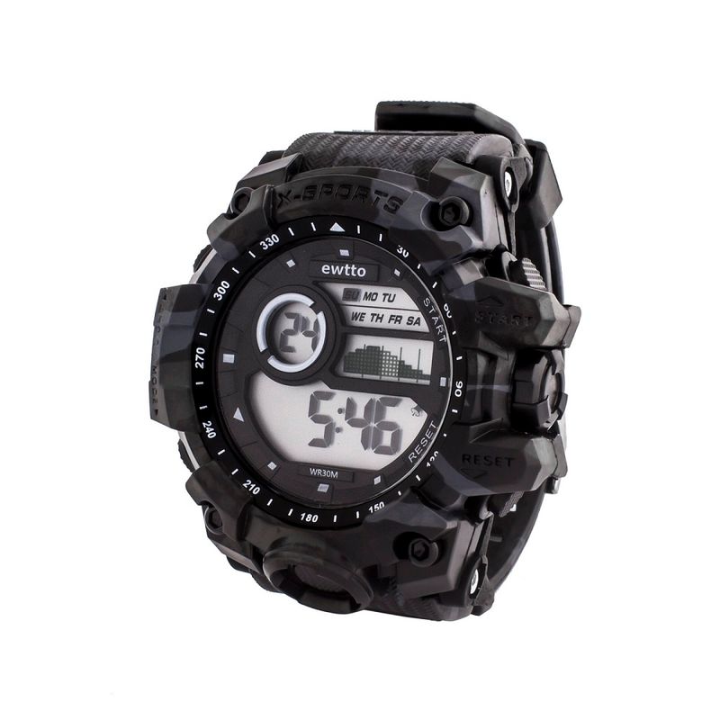 Reloj Ewtto ET-K6339BM Digital Color Gris Oscuro - Real Plaza