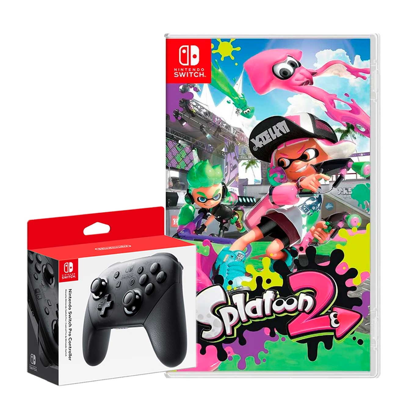 Mando Nintendo Switch Pro Controller + Splatoon 2 - Real Plaza