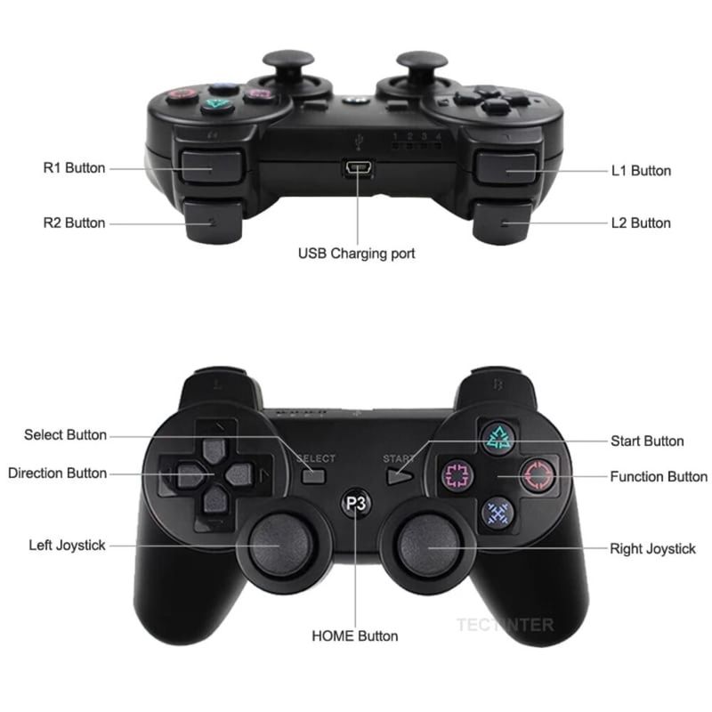 Mando para PlayStation 3 Bluetooth Inalámbrico Recargable - Real Plaza
