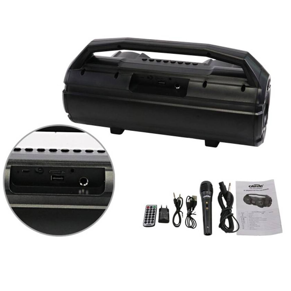 Parlante Recargable Cafini CN-S3676 FM-BT con Luces - Real Plaza