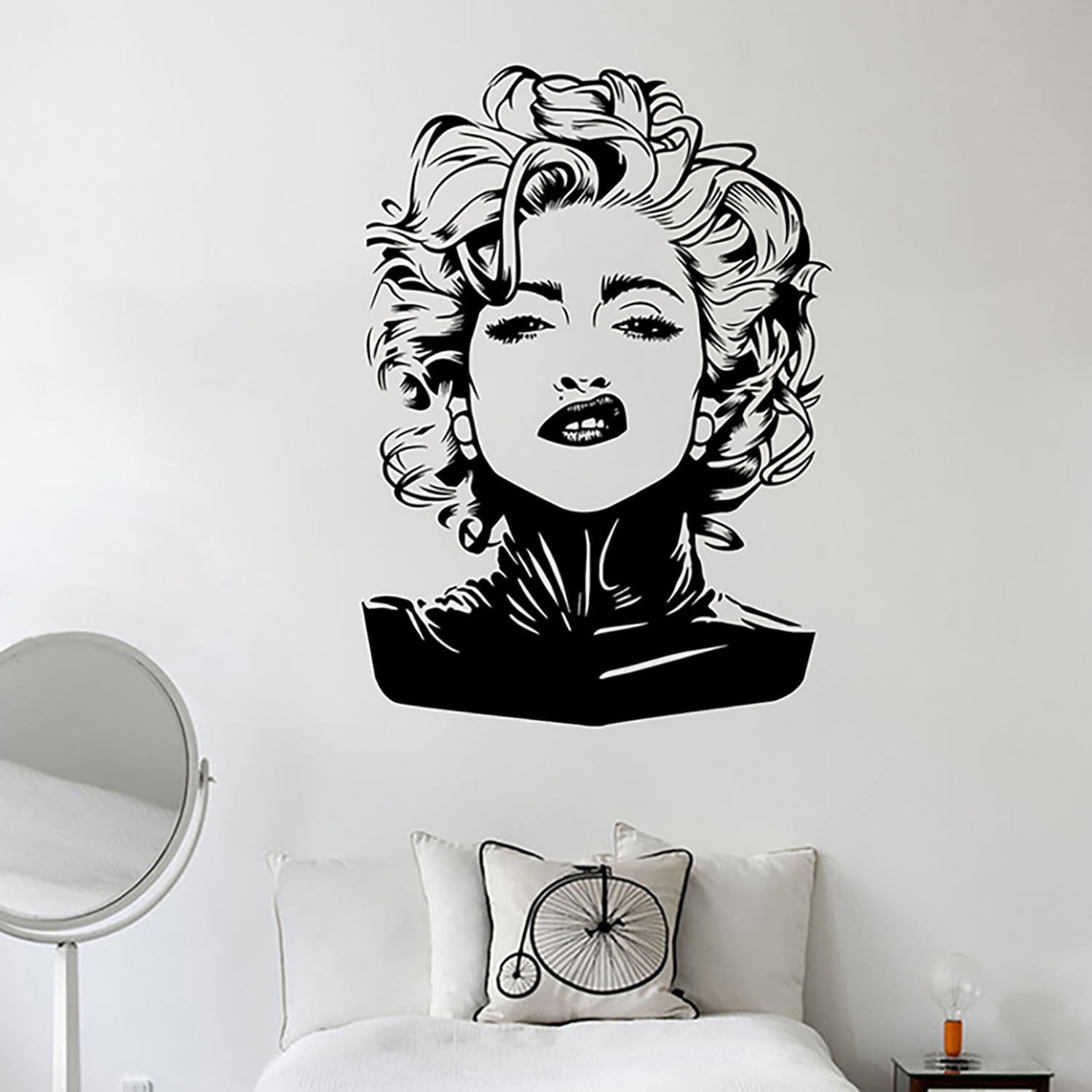 Vinilo Madonna Negro Sticker Pegatina Viniles - Real Plaza