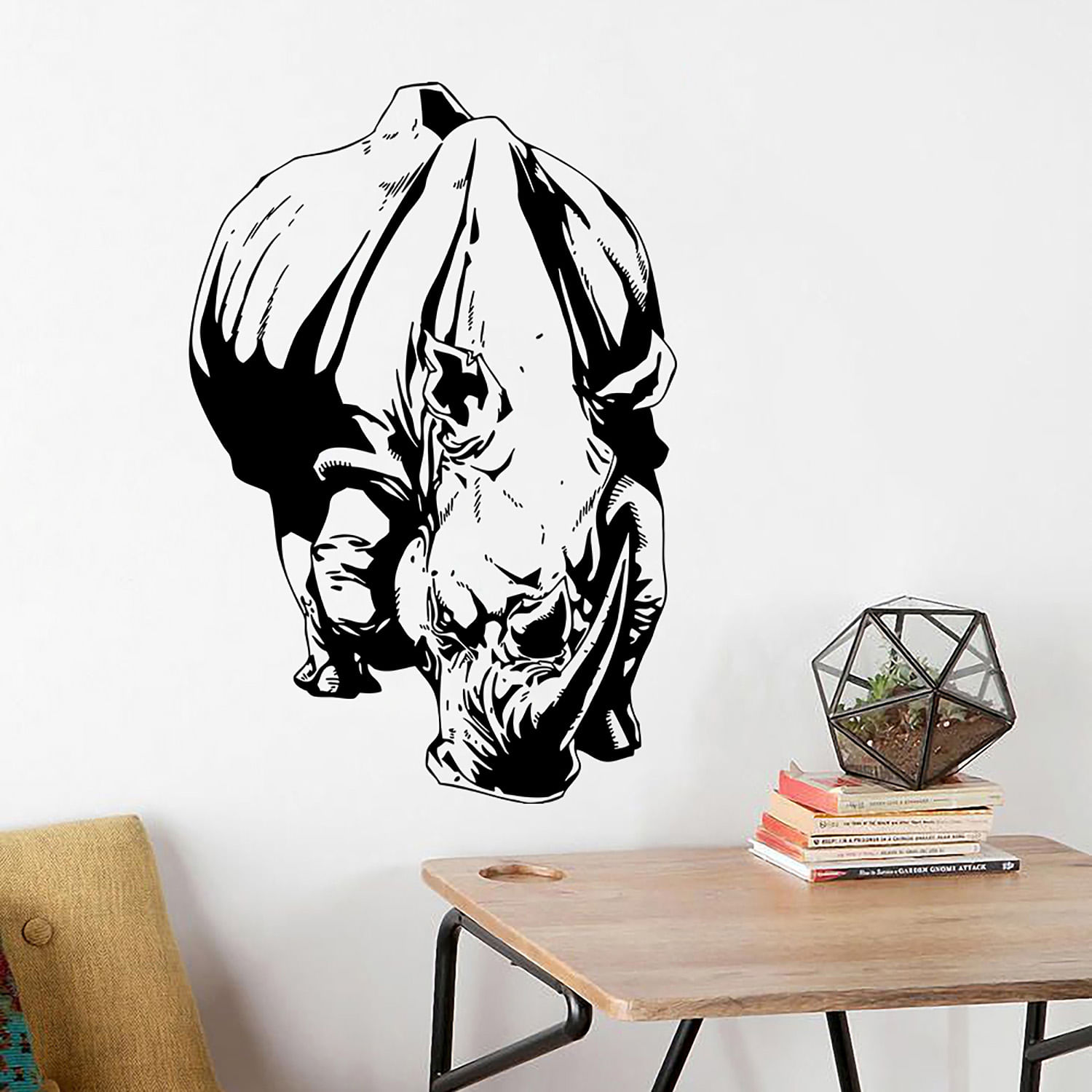 Vinilo Rinoceronte Negro Sticker Pegatina Viniles - Real Plaza