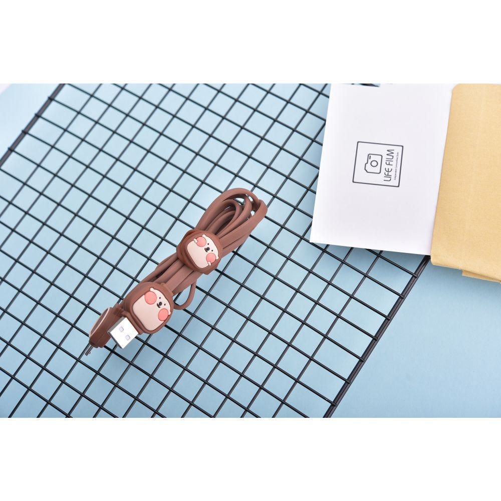 Cable 1 Metro Emoji Series Apple-Marron - Real Plaza