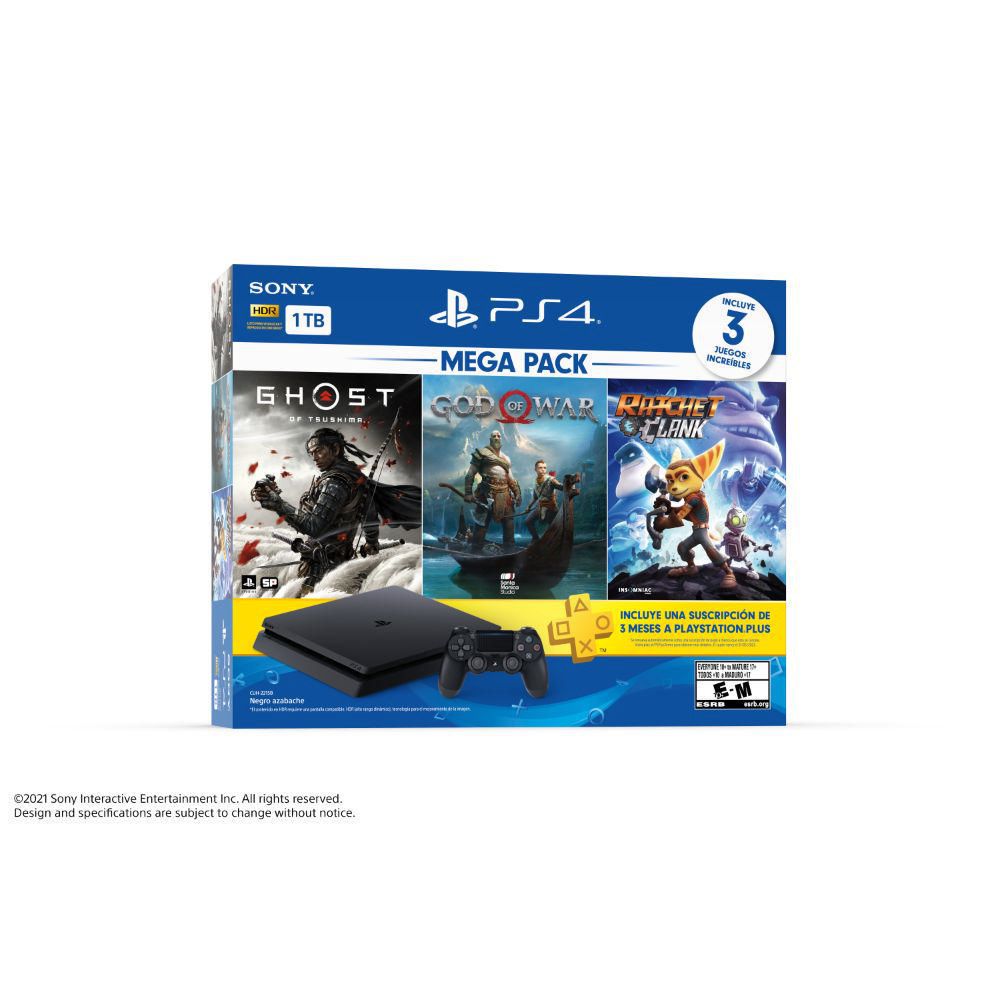 Ps4 Mega Pack 18 1TB + 3 Juegos - Real Plaza
