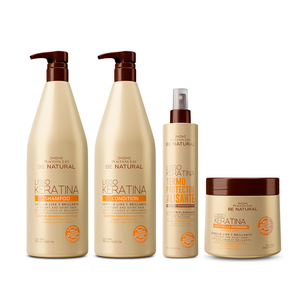 Be Natural Combo Lisso Keratina 1 Litro - Real Plaza