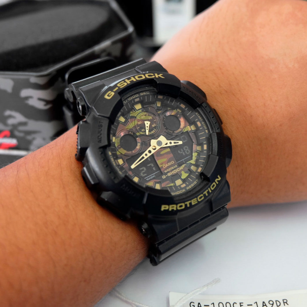 Reloj Casio G-Shock GA100CF-1A9 Para Hombre Digital Analógico Luz ...