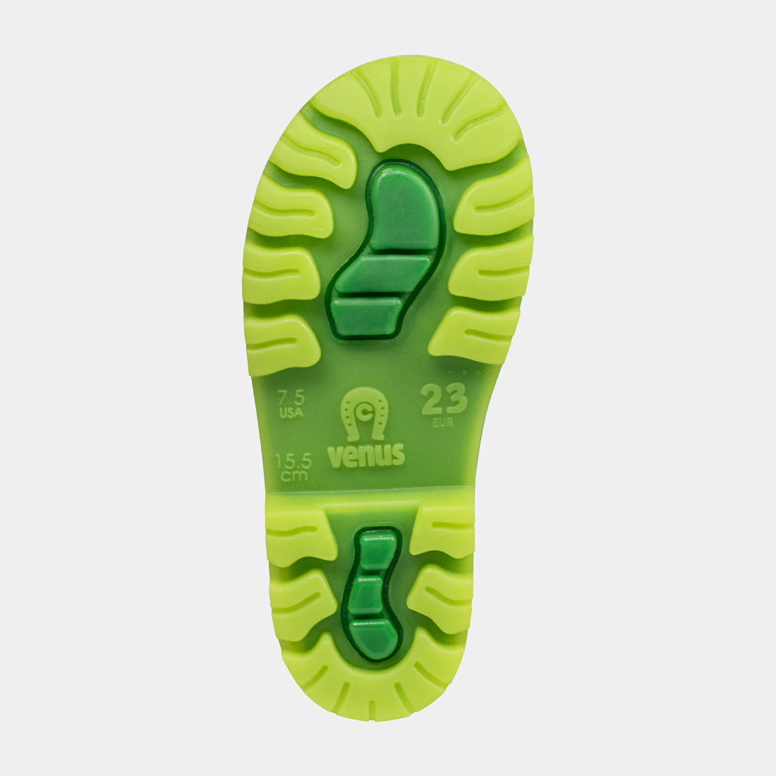 Botas Venus PVC Poderes Verde Talla 24 - Real Plaza