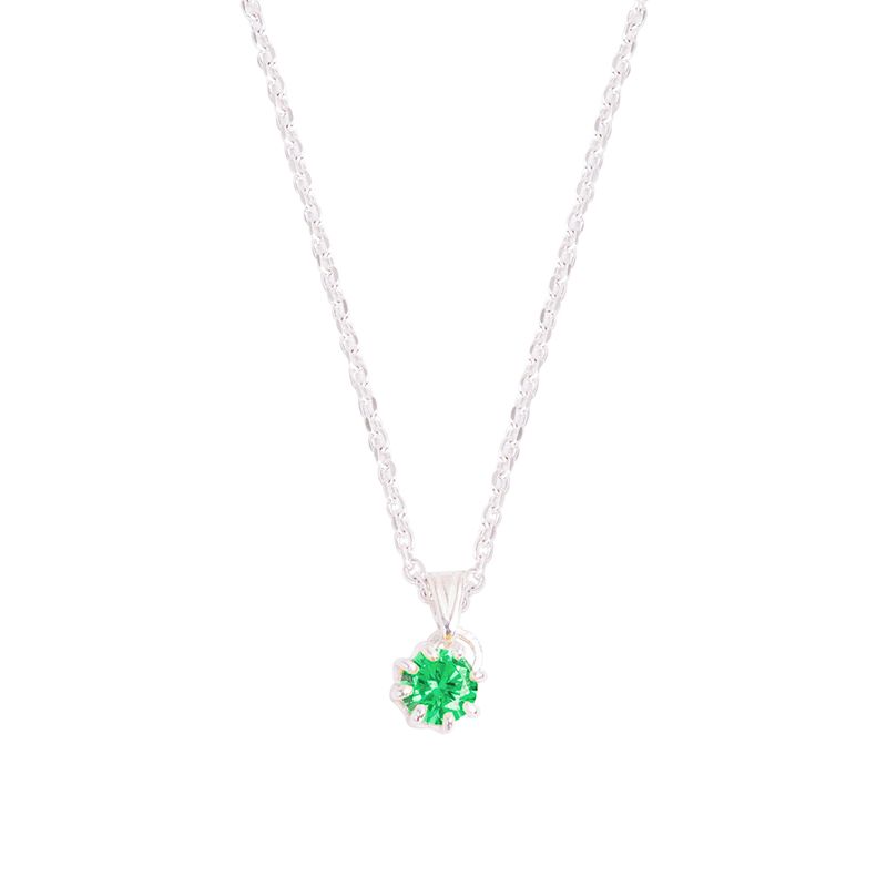 Collar Circon Verde Plata 925 - Real Plaza