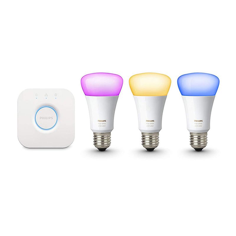 Kit focos smart + 1 bridge Philips Hue E27 zigbee, bluetooth, blanco y ...