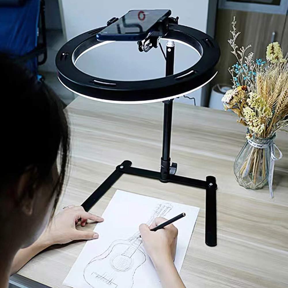 Aro de luz Jetion 10" 26 cm + soporte de bisagras 33 cm - Real Plaza