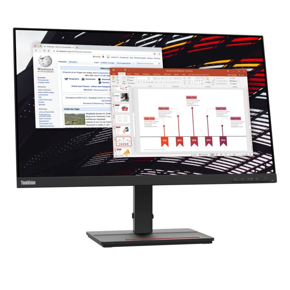 Monitor Lenovo ThinkVision S24e-20 23.8 Pulgadas FHD VGA HDMI - Real Plaza