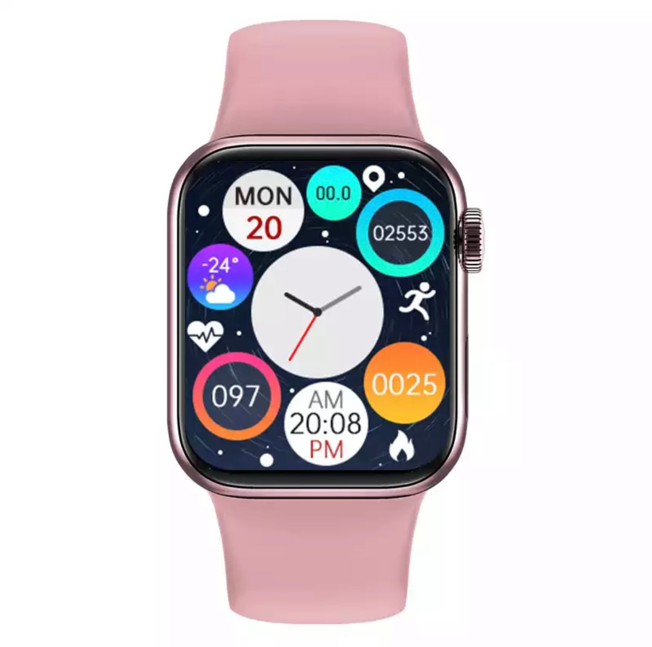 Pack Smartwatch N76 serie 7 Rosado y Correa Minnie Mouse Rojo - Real Plaza