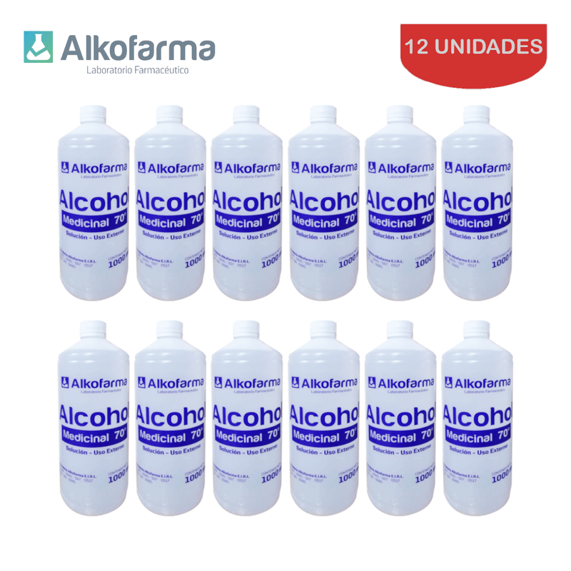 Alcohol Líquido Medicinal 70° Alkofarma 1 Litro Alkofarma Pack 12 ... Alcohol Líquido Medicinal 70° Alkofarma 1 Litro Alkofarma Pack 12 ...