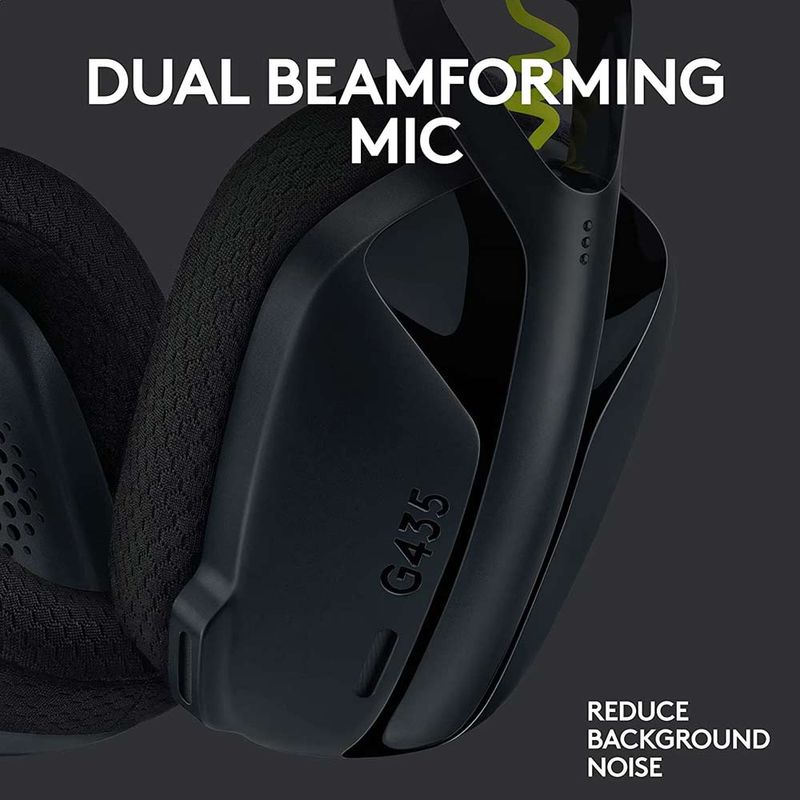 Audífono gaming Logitech G435 Lightspeed, conexión bluetooth y usb, 45 ...