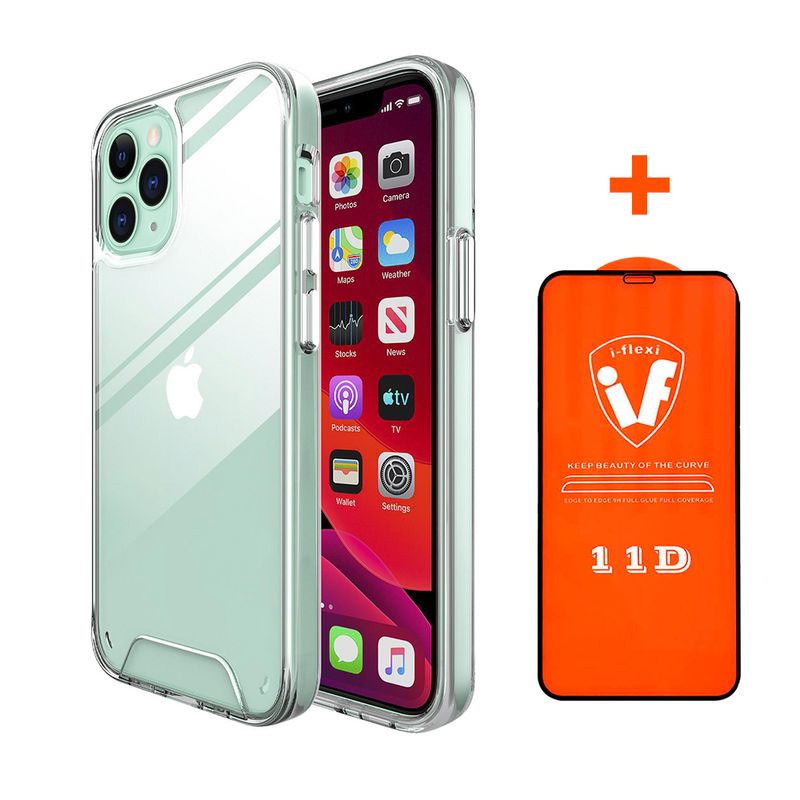 Combo Funda Case Space Antishock Transparente + Mica 11D para Samsung ...