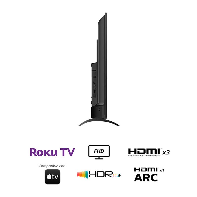 Smart TV AOC 43" LED, Full HD, Roku TV integrado - Real Plaza