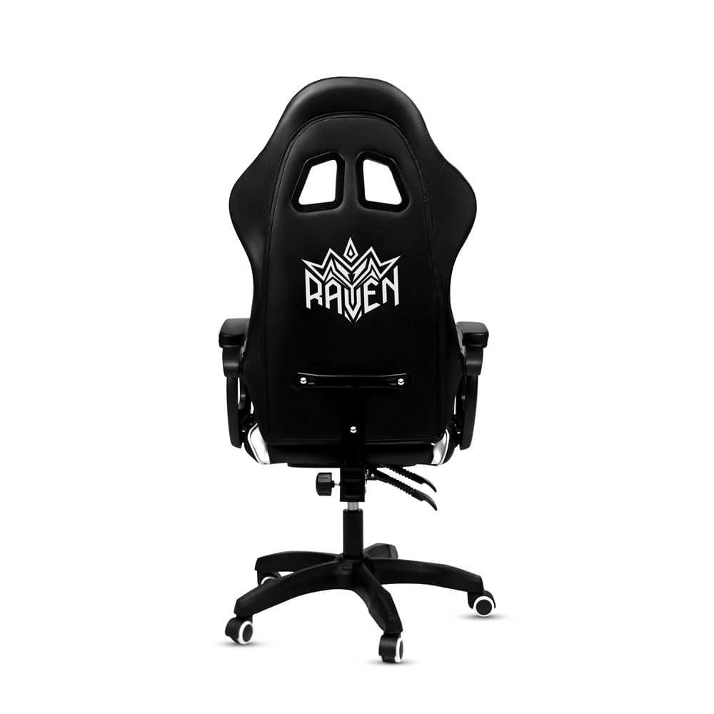 Silla Gamer Raven Rgb Xion 135° Con Masajeador - Blanco - Real Plaza