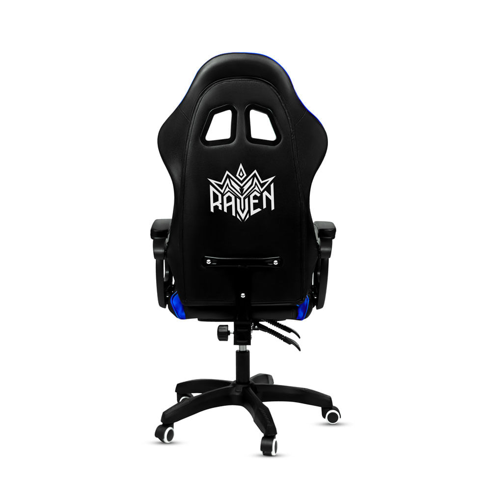 Silla Gamer Raven Rgb Xion 135° Con Masajeador - Azul - Real Plaza
