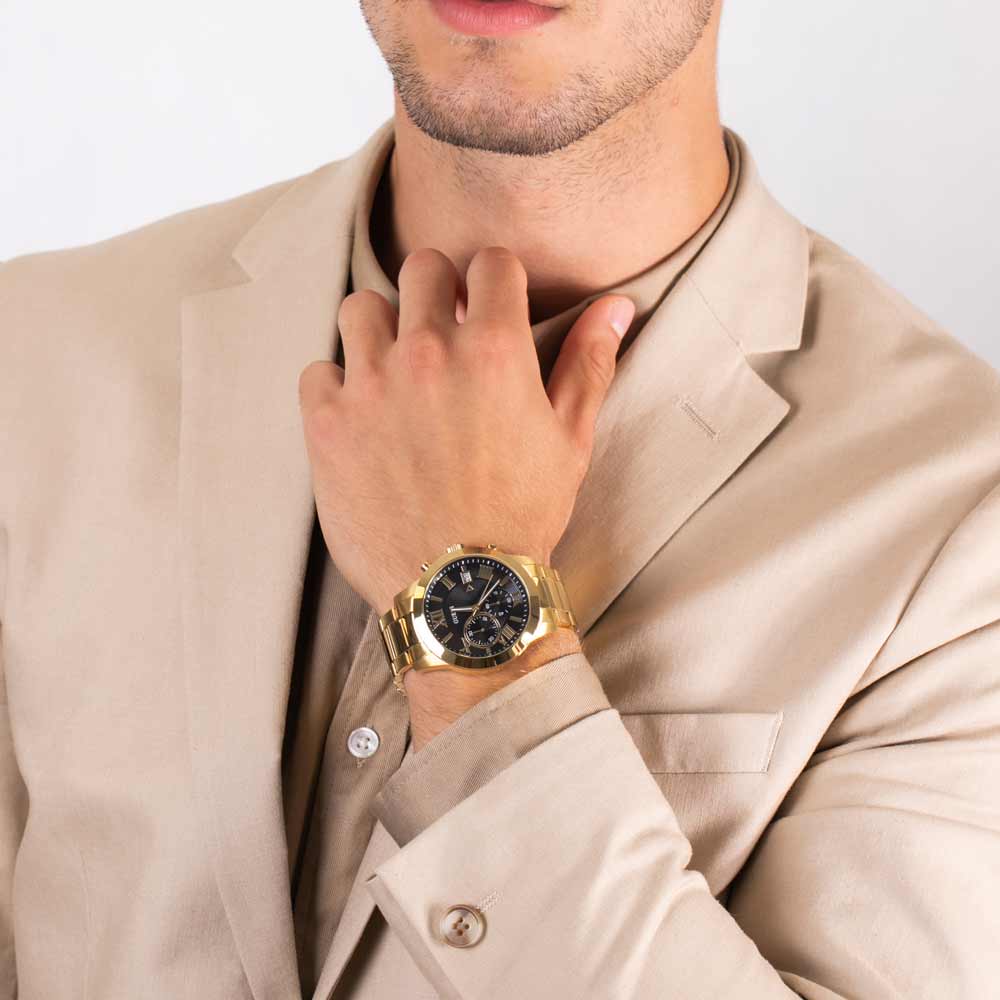 Reloj Guess Atlas W0668G8 Para Hombre Fecha Cronómetro Acero Inoxidable ...