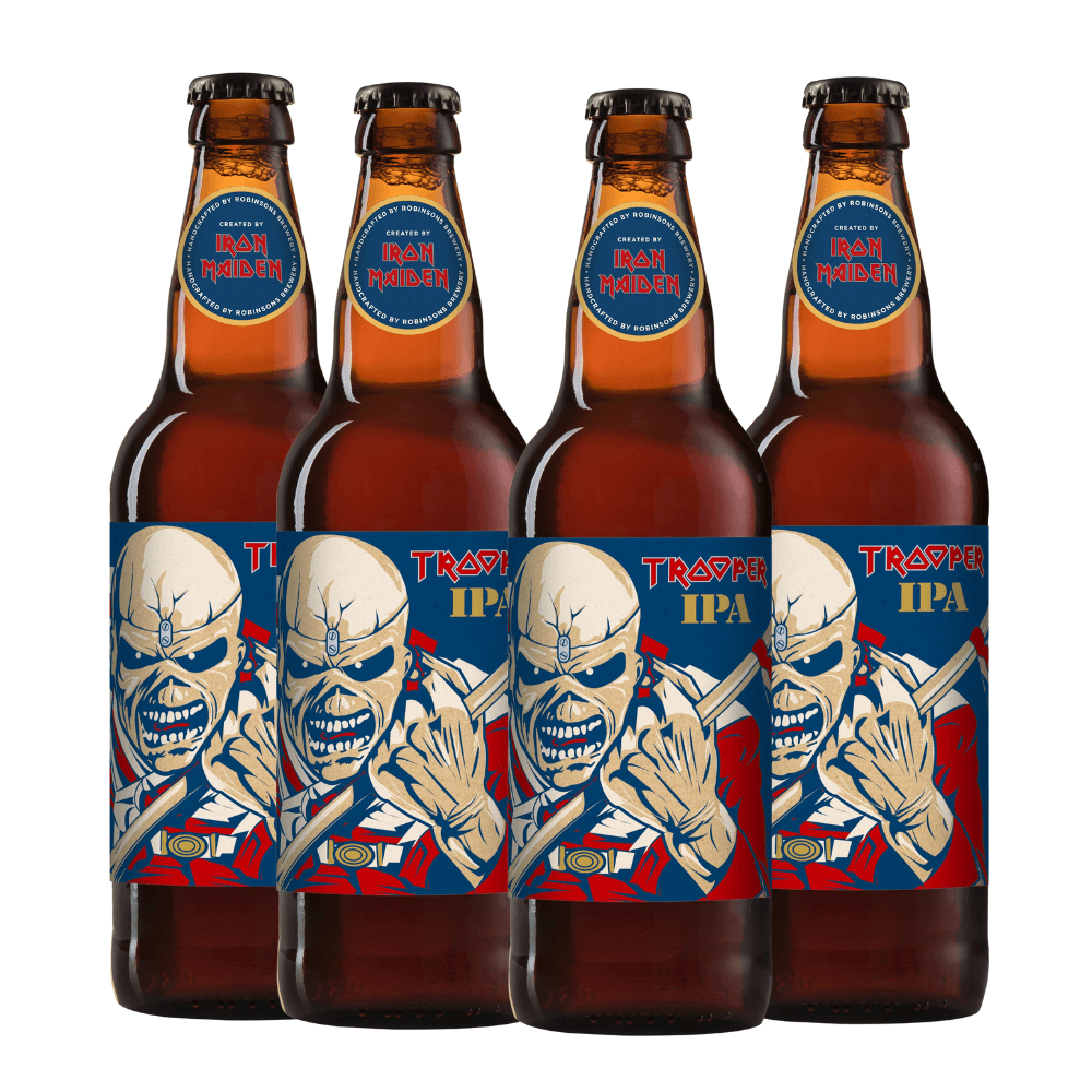 Four Pack Cerveza Trooper IPA Botella 500ml - Real Plaza
