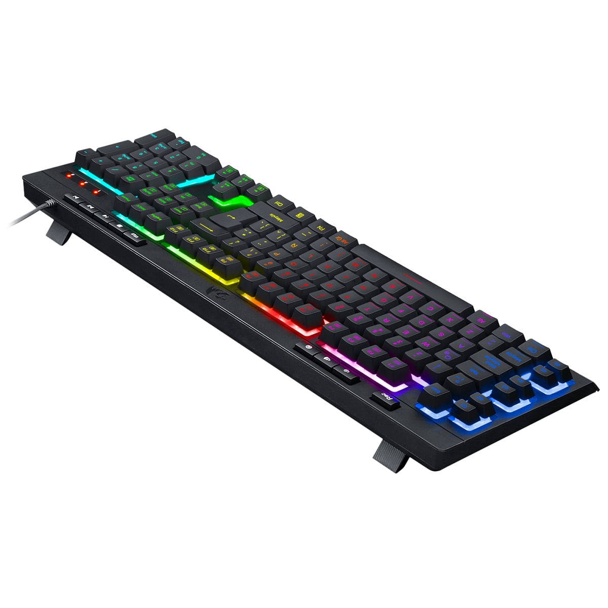 Teclado Redragon Shiva K512 RGB Semi-Mecánico Español Black - Real Plaza