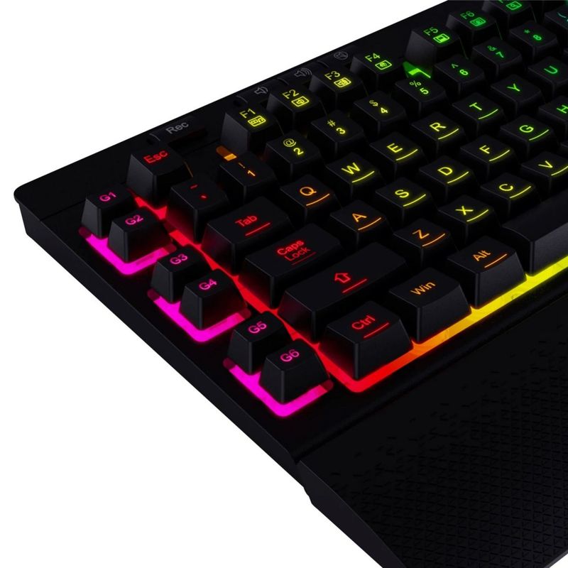 Teclado Redragon Shiva K512 RGB Semi-Mecánico Español Black - Real Plaza