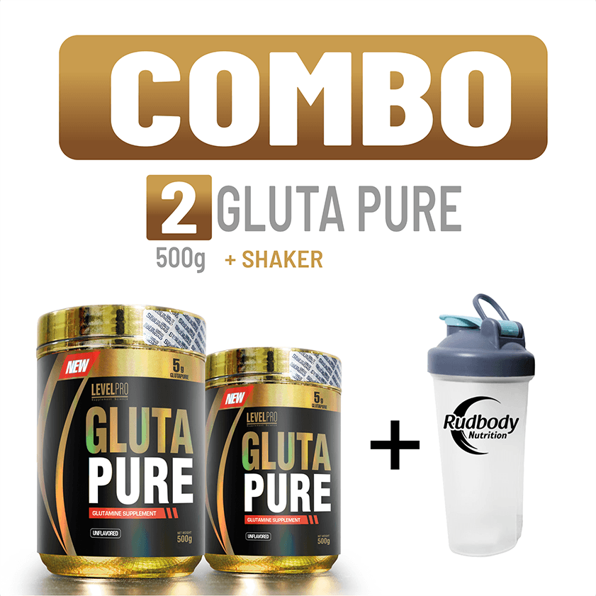 Combo Level Pro 2 Gluta Pure 500Gr + Shaker - Real Plaza