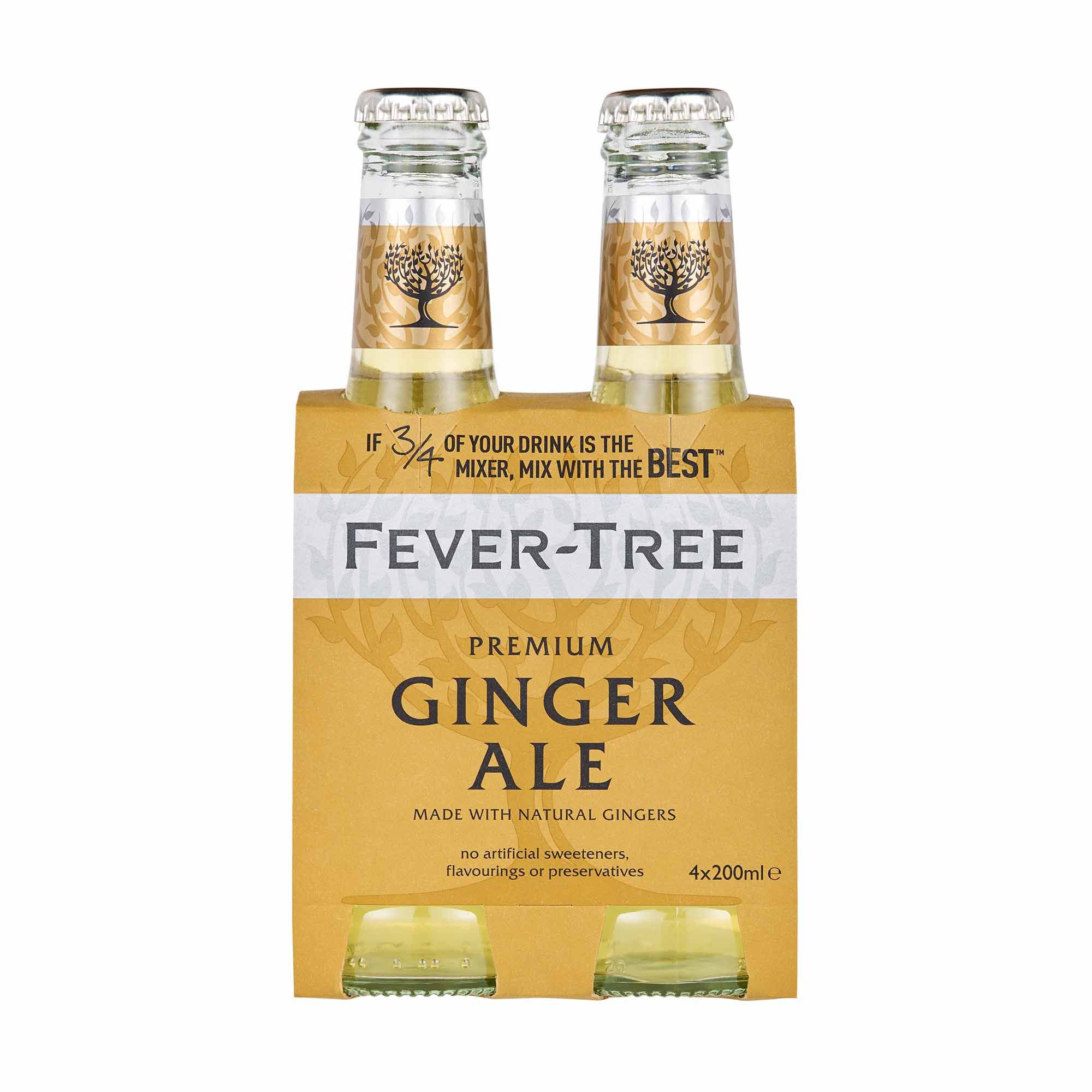 Ginger Ale FEVER TREE Botella 200ml Paquete 4un - Real Plaza