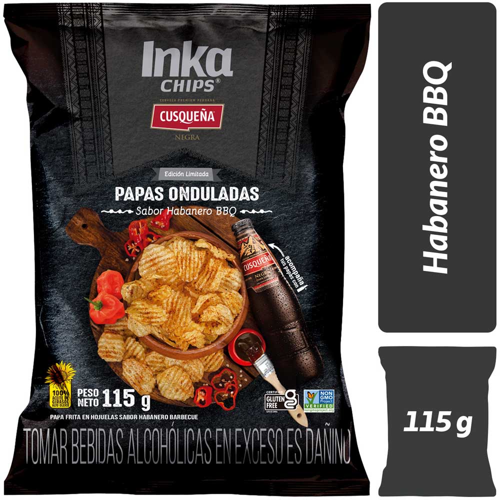 Papas Fritas INKA CHIPS Habanero BBQ Bolsa 115g - Real Plaza