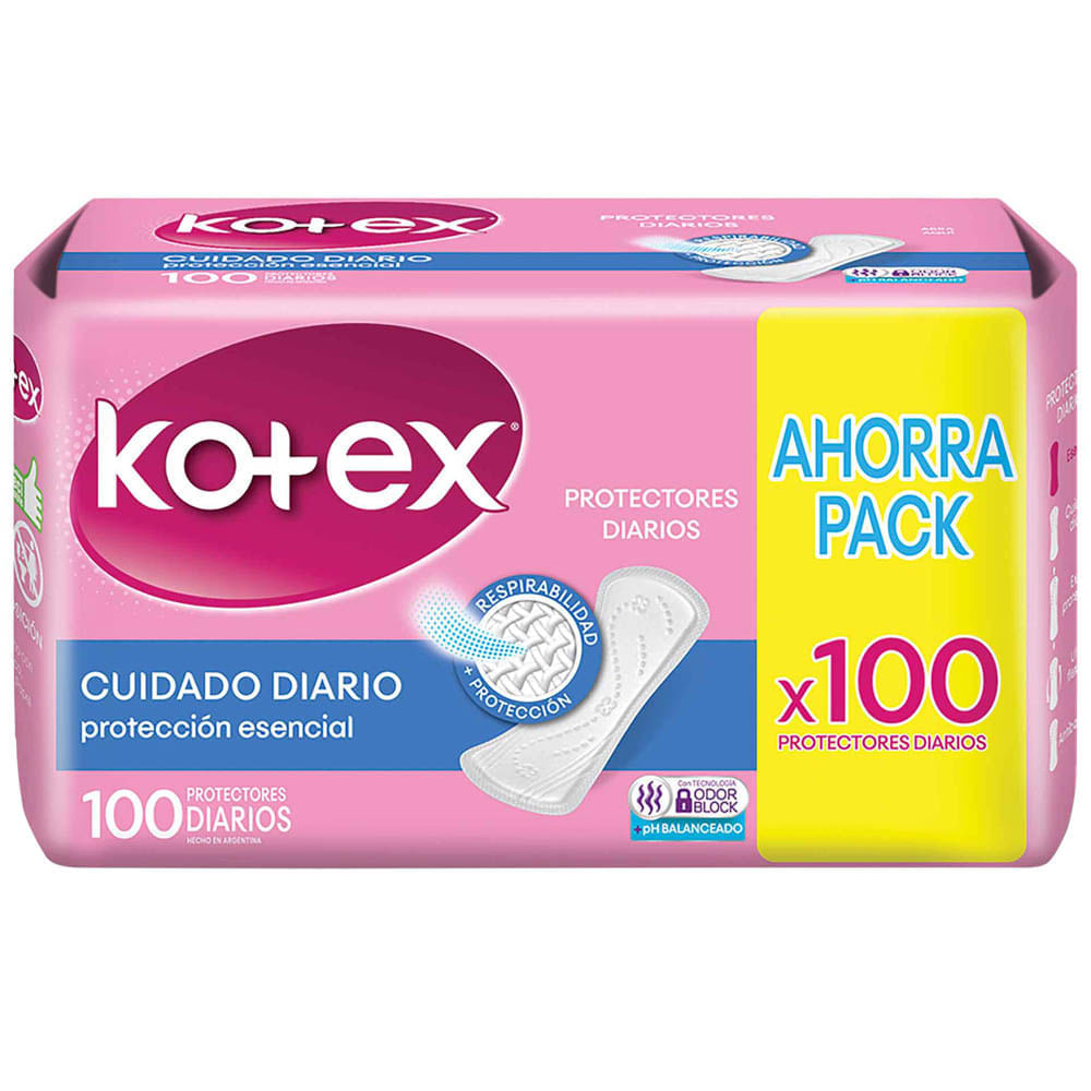 Protector Diario KOTEX Multiajustable Paquete 100un - Real Plaza