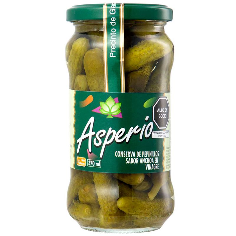 Pepinillos ASPERIO Frasco 370g - Real Plaza