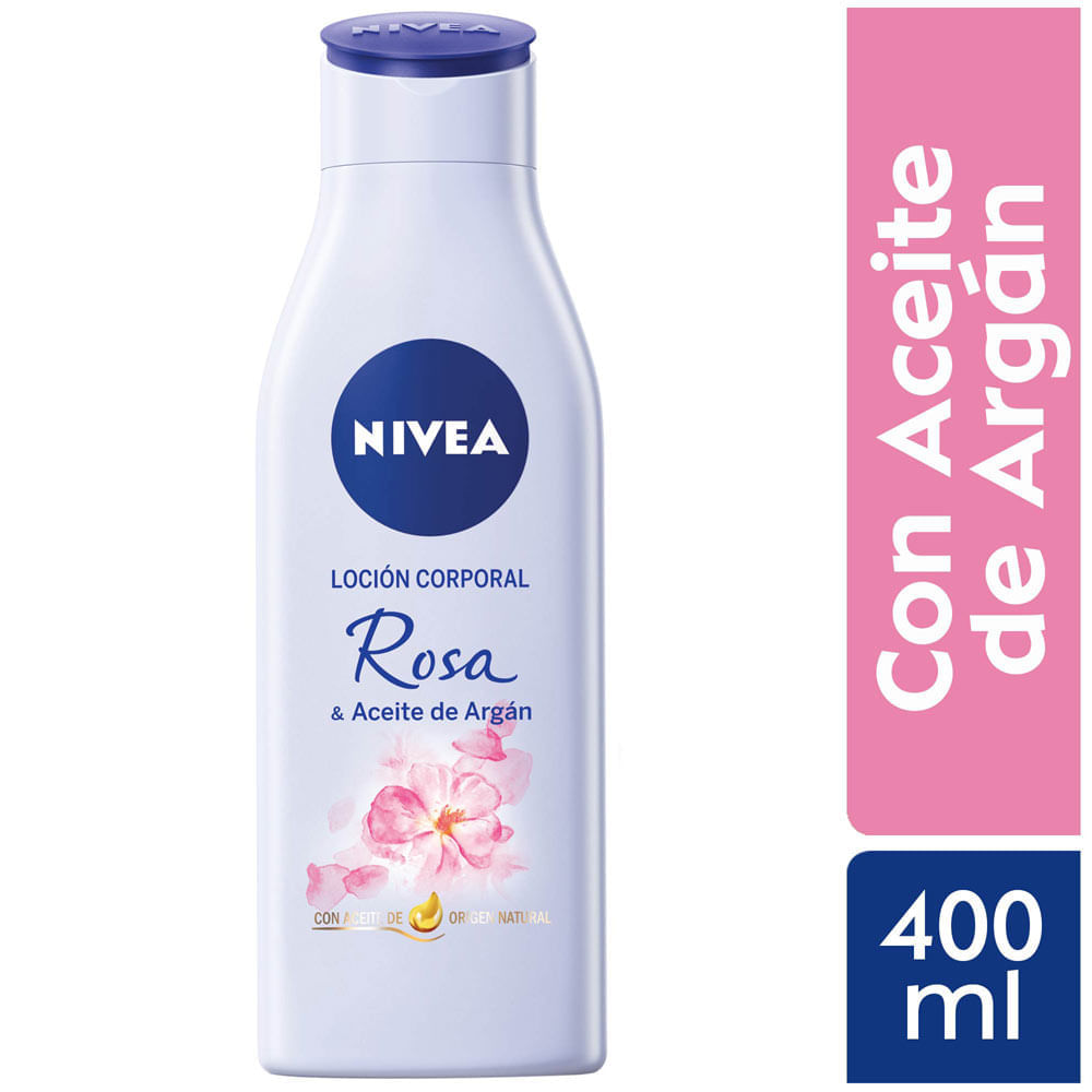 Crema Corporal NIVEA Body Rosa & Oil de Argan Frasco 400ml - Real Plaza