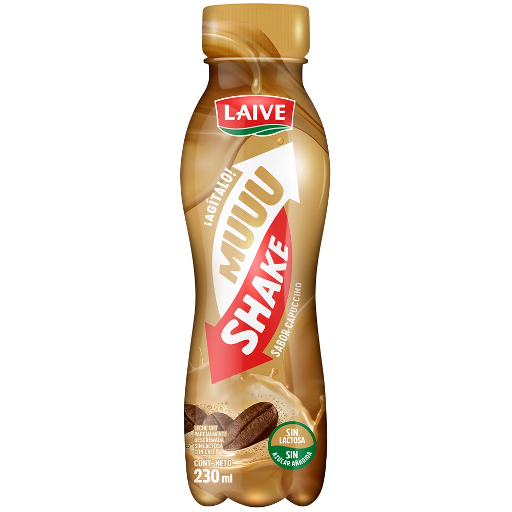 Leche UHT LAIVE Muuushake Capuccino Botella 230ml - Real Plaza