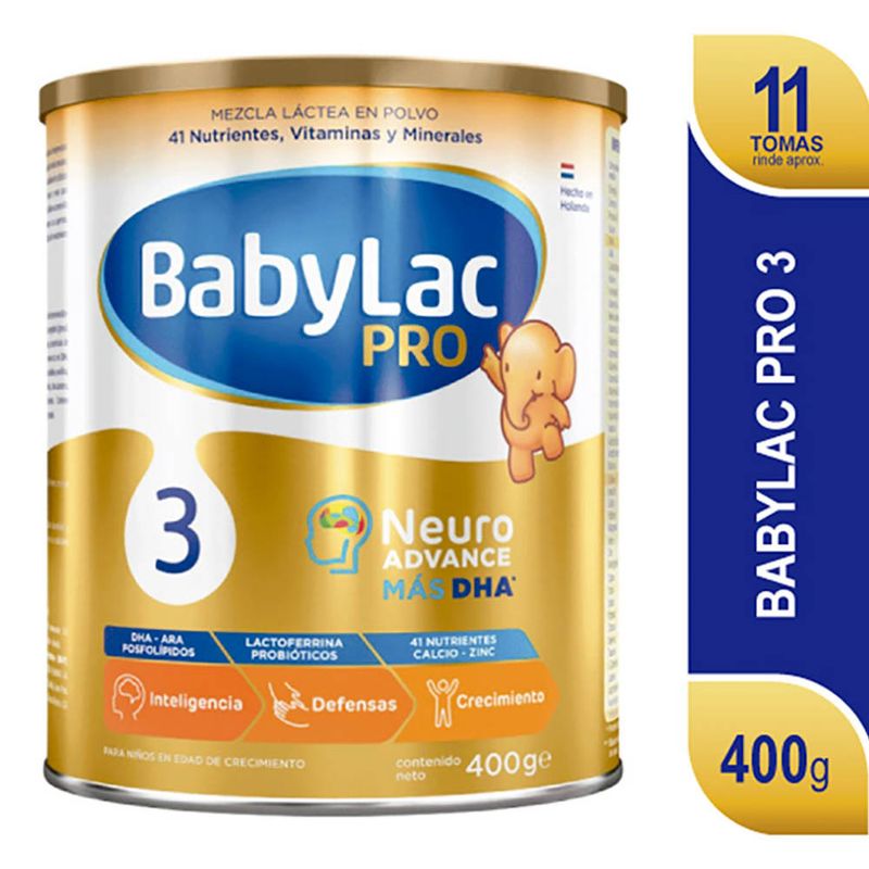 Babylac Pro 3 Neuro Advance - Lata 400 G - Real Plaza