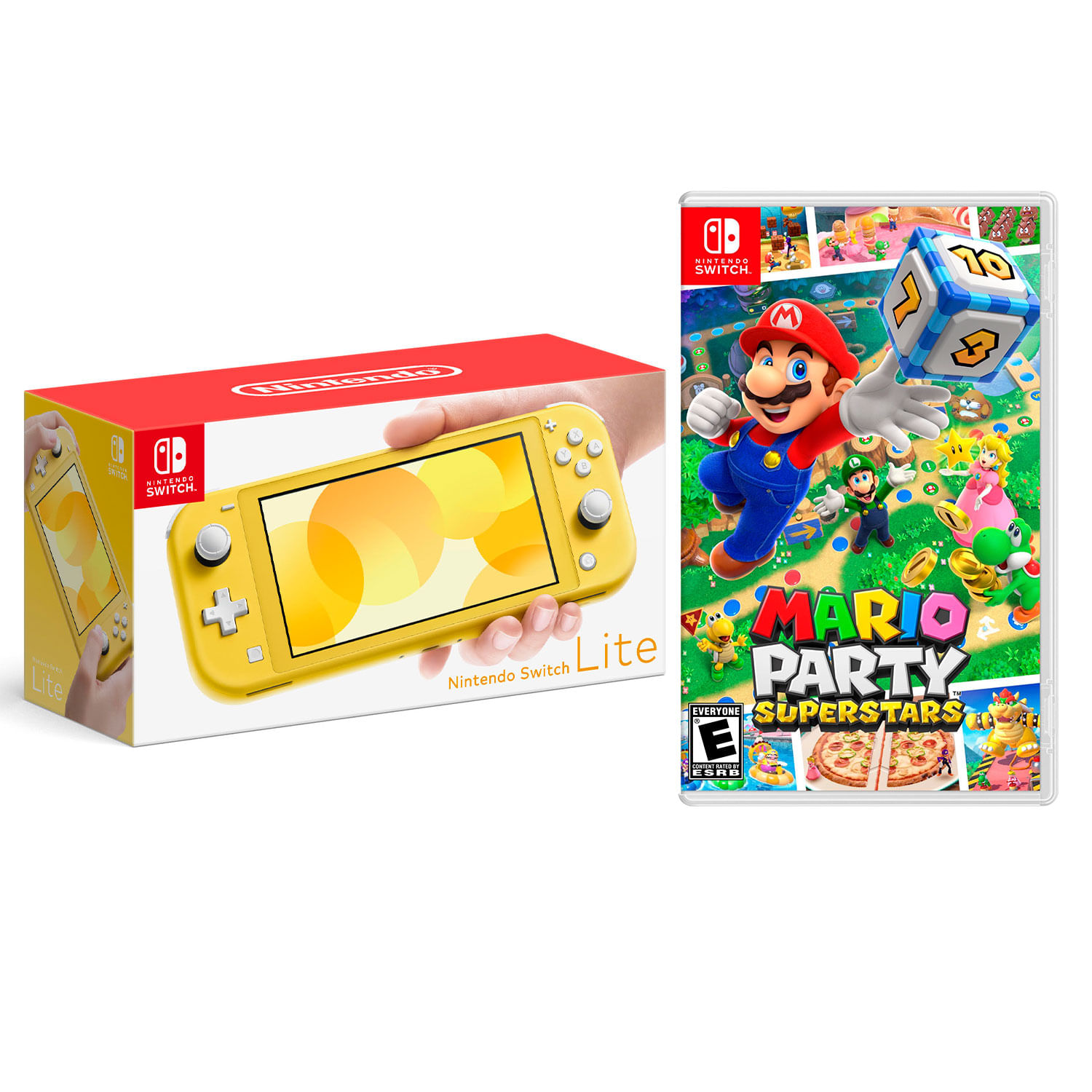 Consola Nintendo Switch Lite Amarillo + Mario Party Superstar - Real Plaza